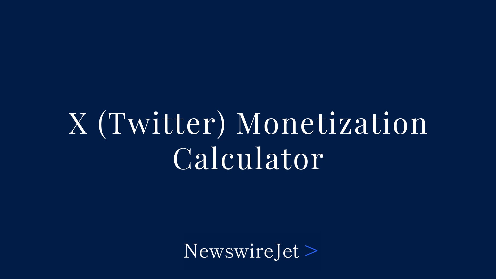 Free X (Twitter) Monetization Calculator – #purplerelativity
